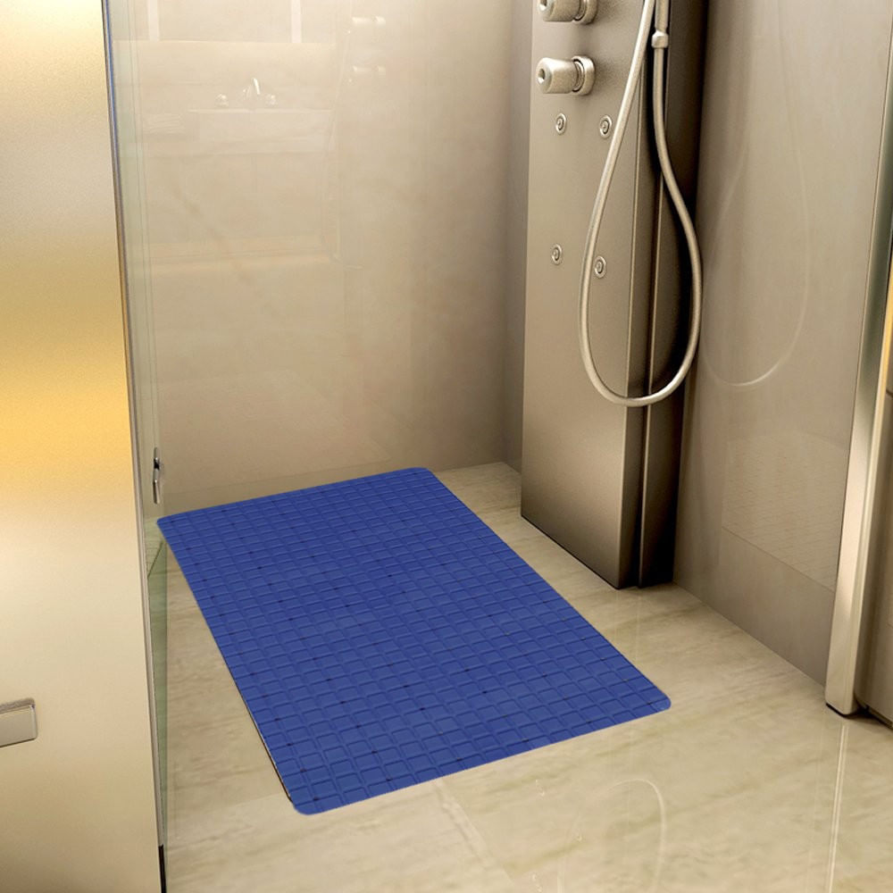 Alfombra De Bañera Antideslizante 78X35cm Azul 776539