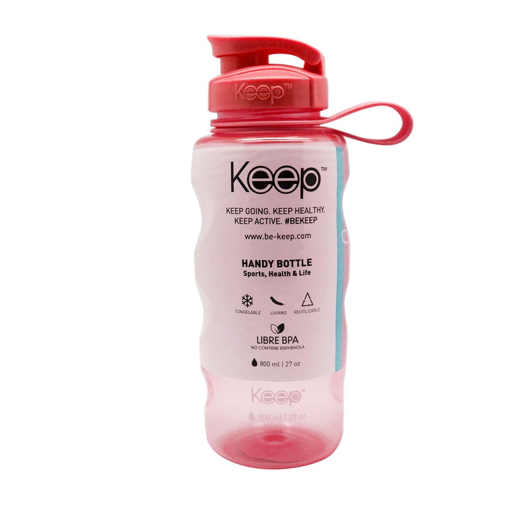 Botella Agua Keep Handy Bottle 800ml Rosa