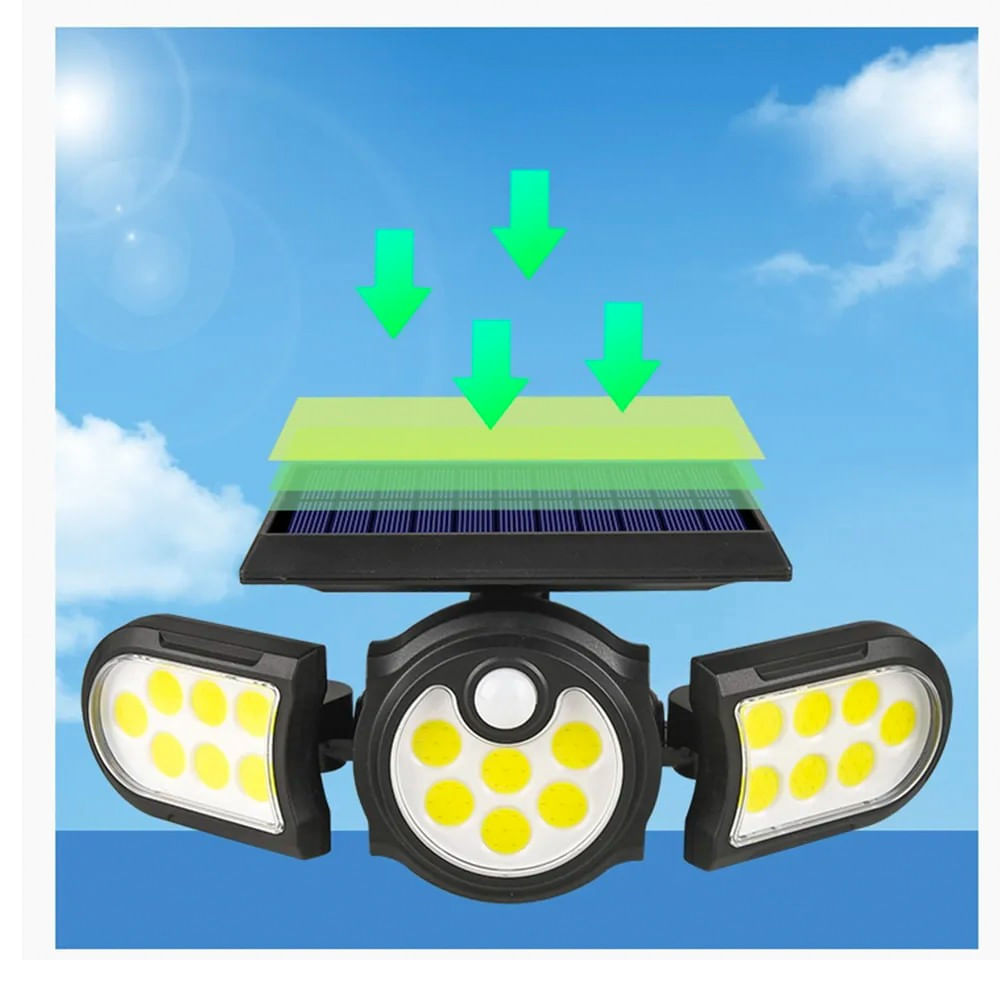 Foco Solar Panel 140 COB Sensor Movimiento 784165