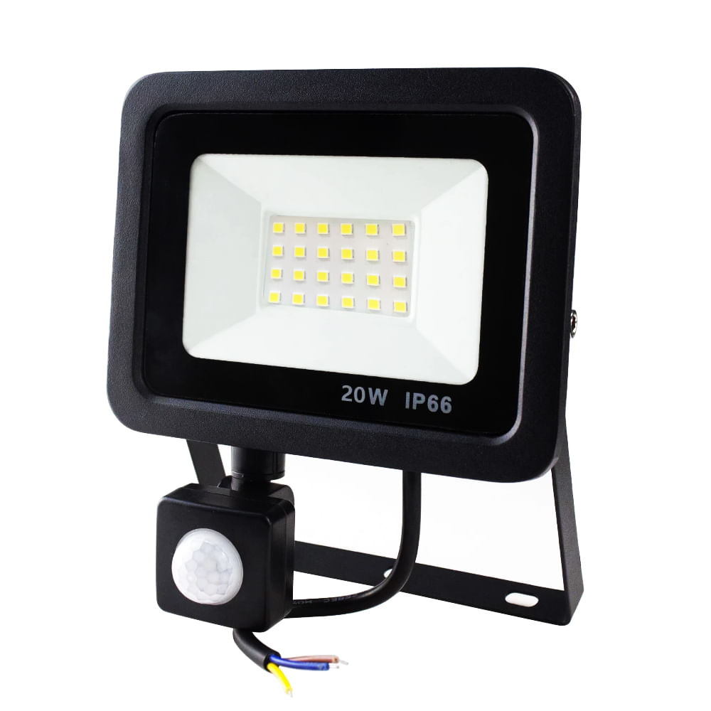 Foco Con Sensor Movimiento 20w 6000k Blanco IP66