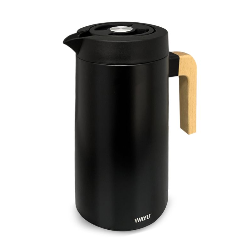 Termo Acero Inoxidable Mango de Madera 1 Lt. Wayu