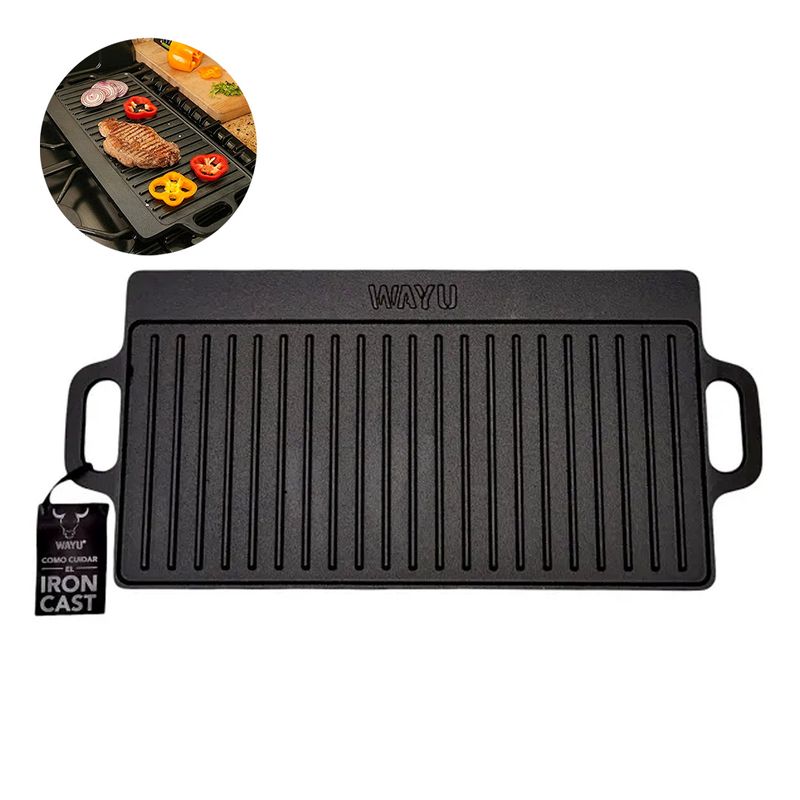 Plancha Iron Cast Grill Hierro 50x23cm Wayu
