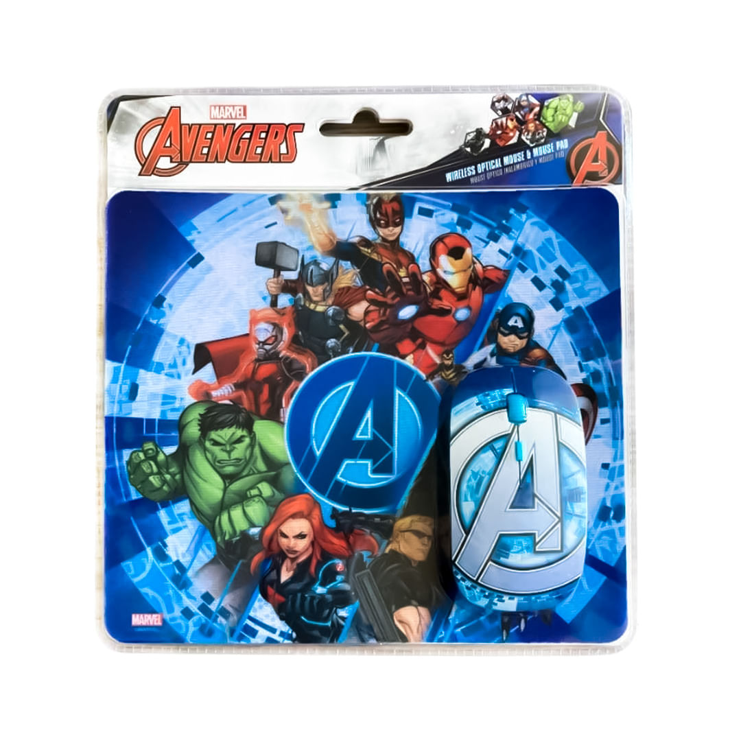 Kit Mouse Inalámbrico + Mouse Pad Avengers 08
