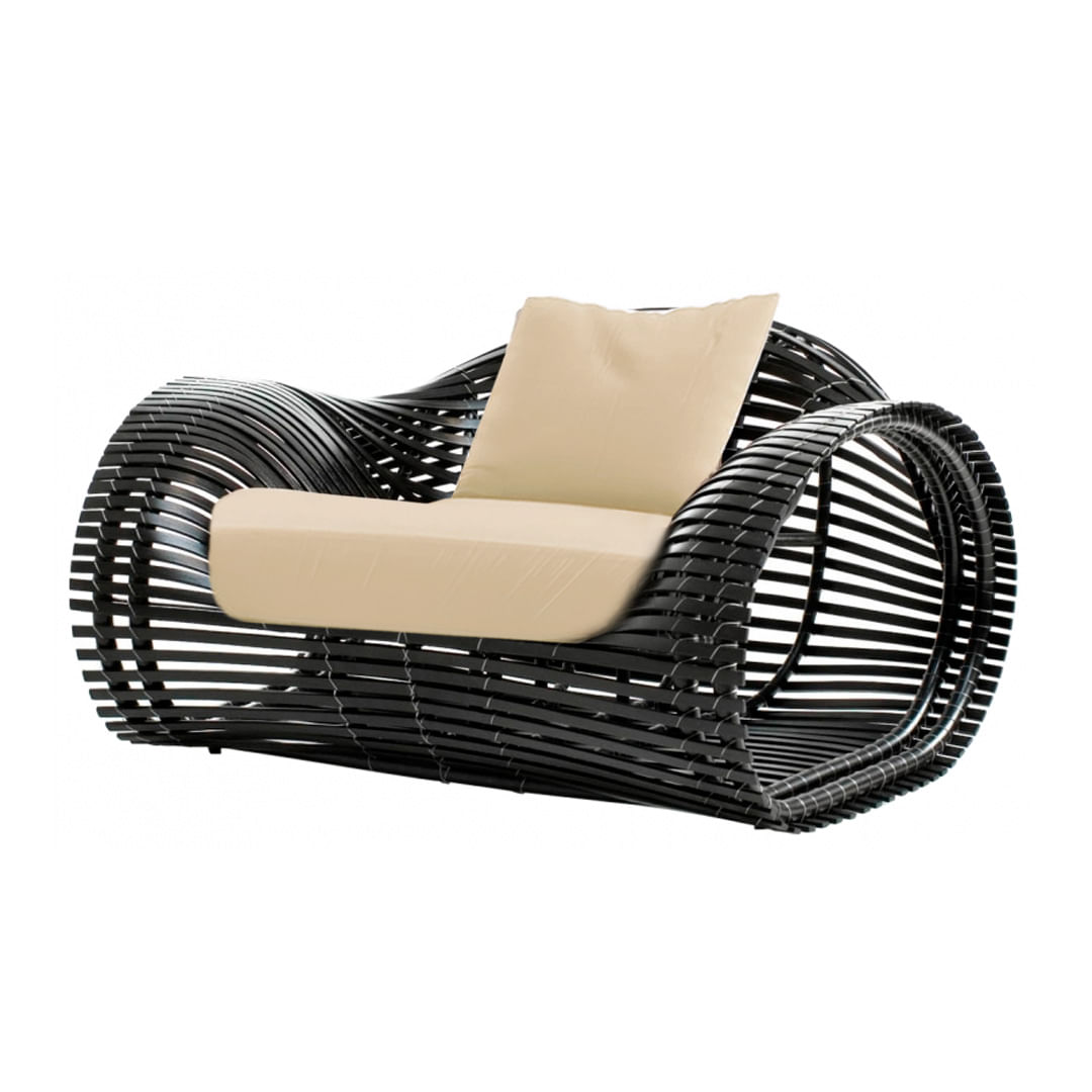 Sillón Butaca Tejido Para Terraza Con Cojines