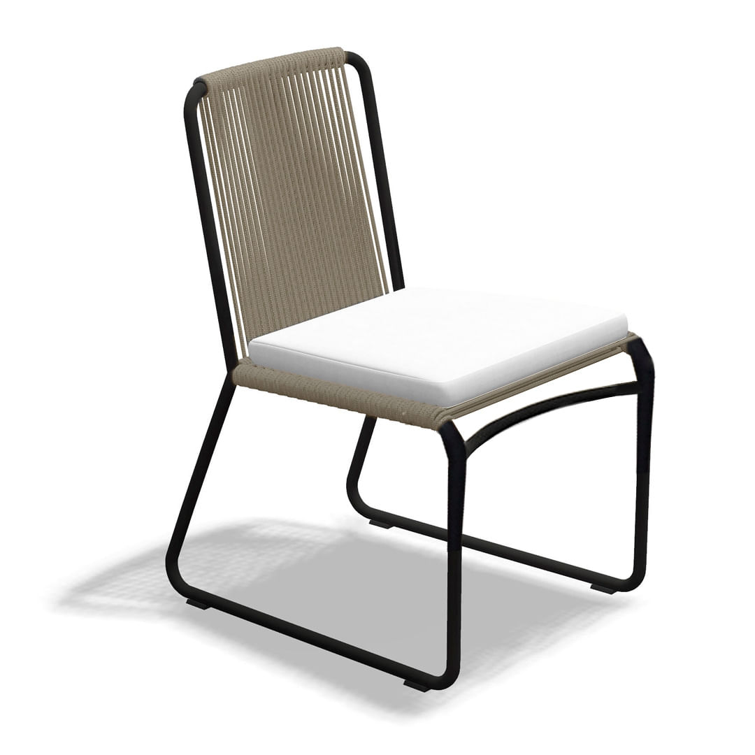 Silla Butaca Tejida Con Cojines Para Terraza