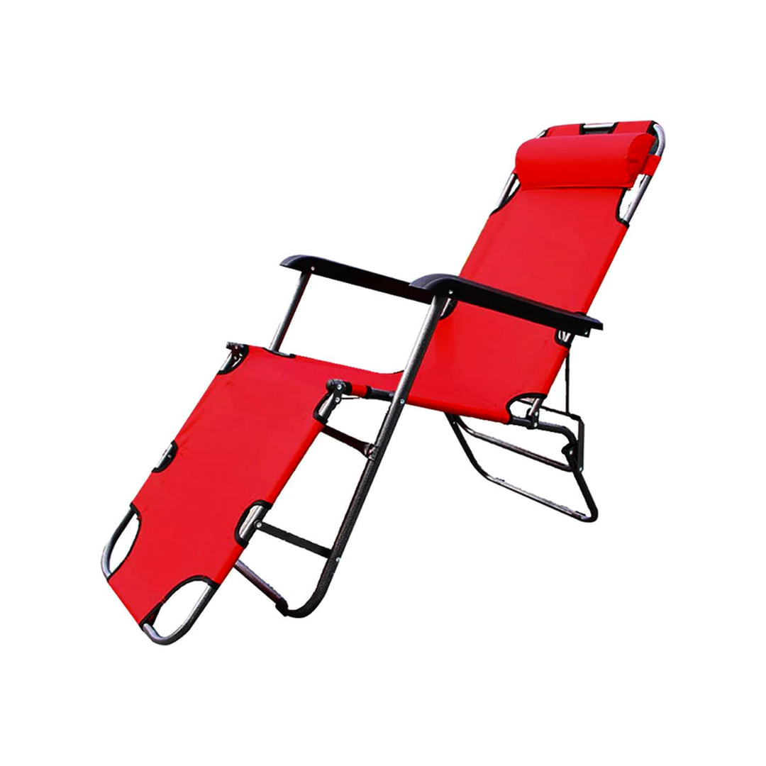 Silla Reposera Plegable Playa Camping Color Rojo