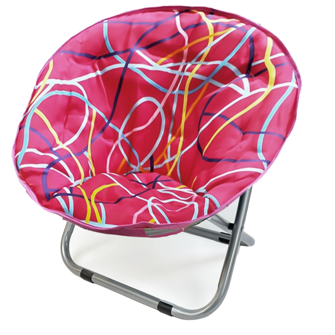 Silla Redonda Plegable Infantil Rosa