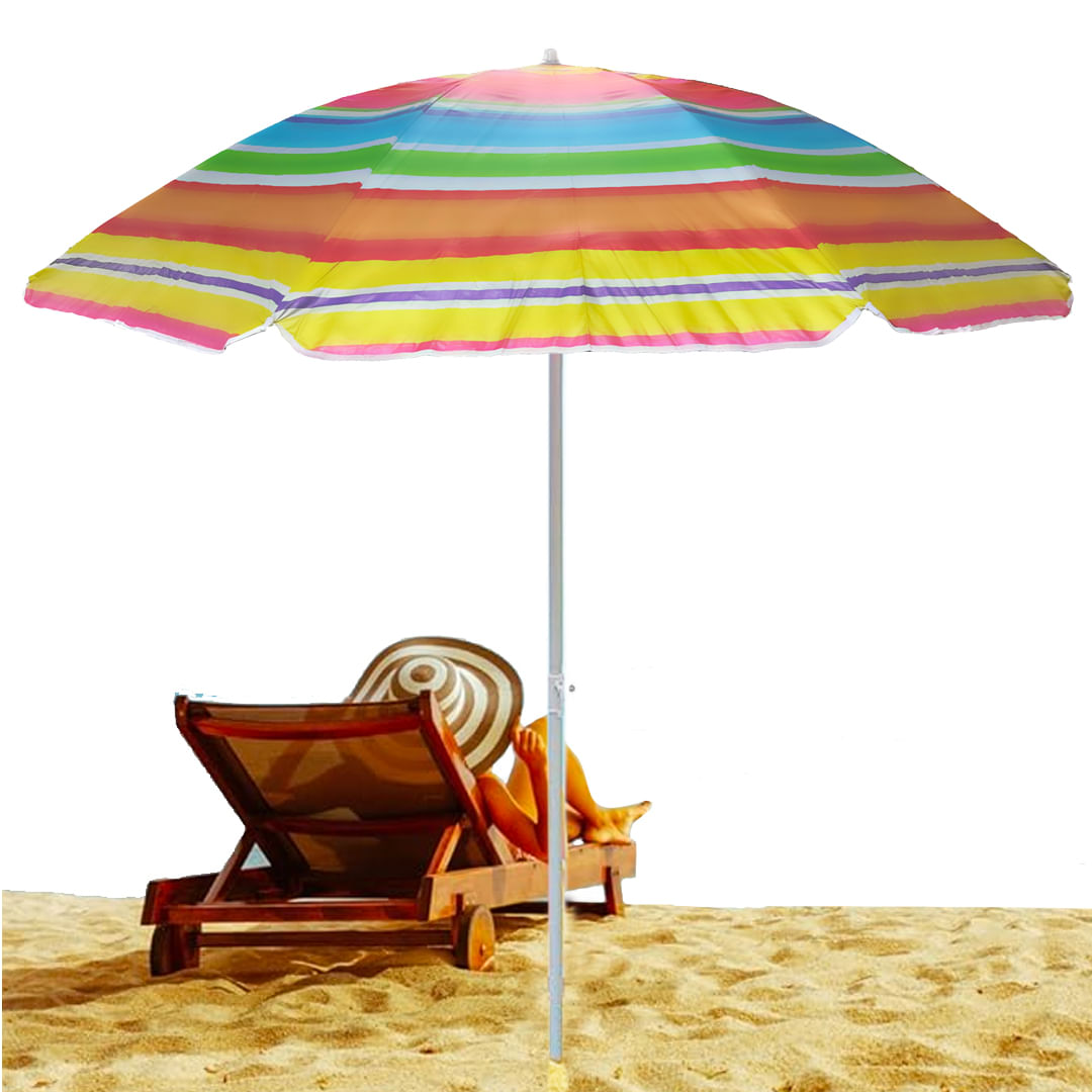 Quitasol Sombrilla 154cm Playa Verano Multicolor