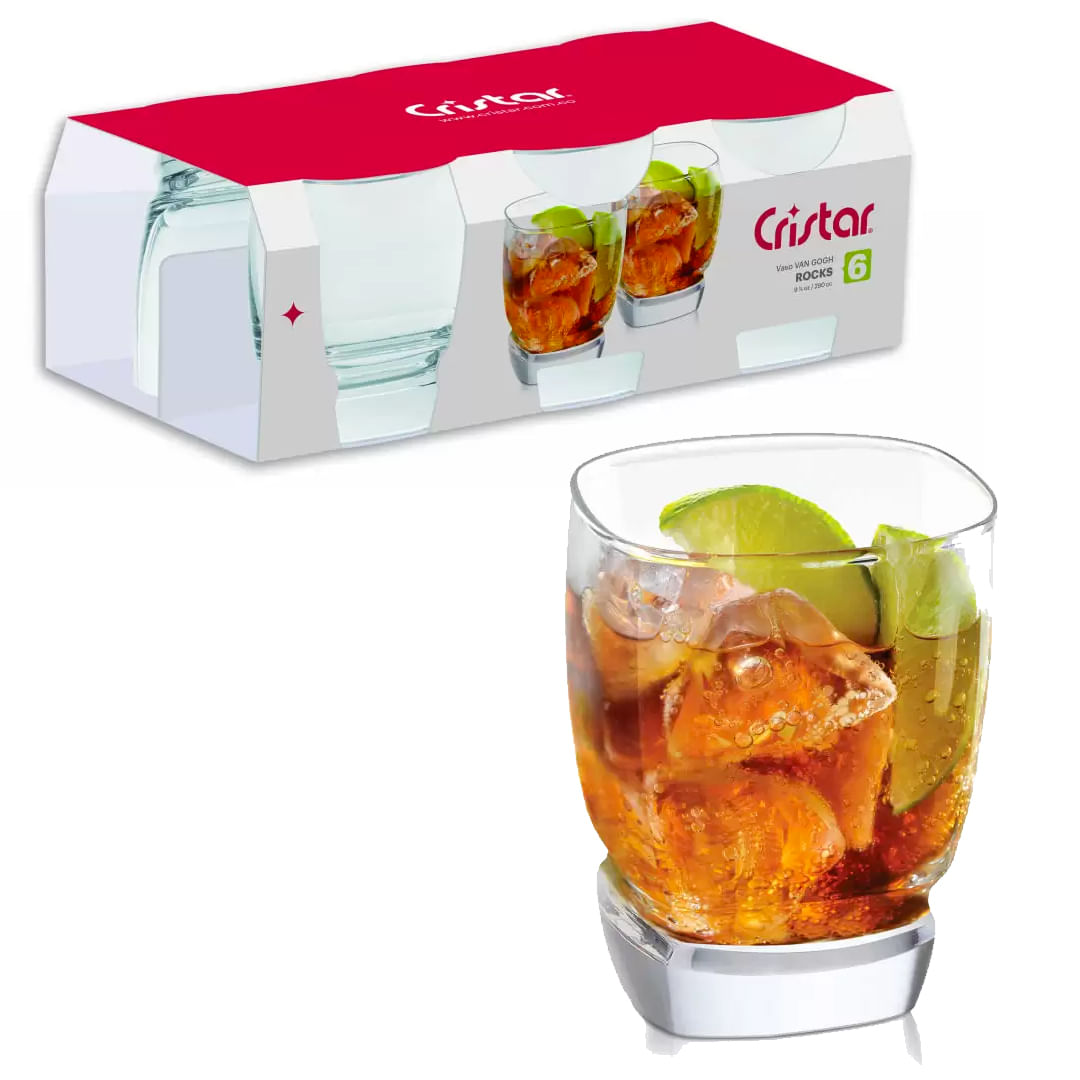 Cristar Set 6 Vasos Van Gogh Rocks 294cc