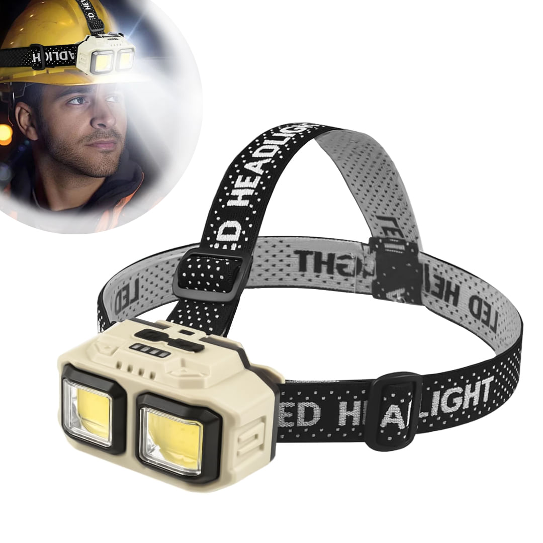 Linterna Cintillo LED COB Recargable Tipo C EM22596
