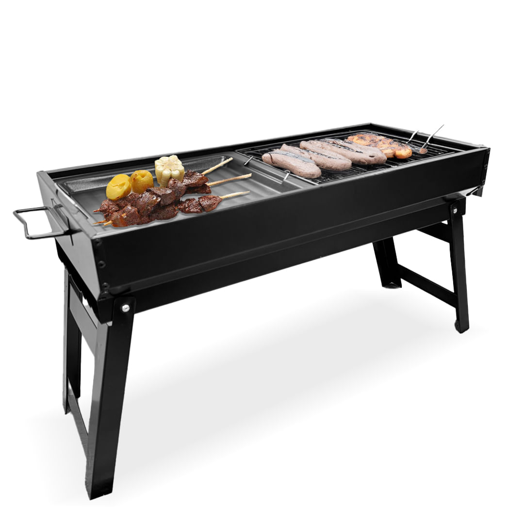 Parrillera Asador De Carbón Portátil Para Camping 62cm