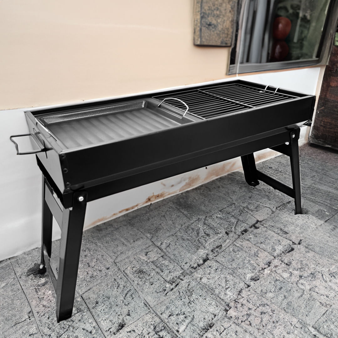 Parrillera Asador De Carbón Portátil Para Camping 62cm