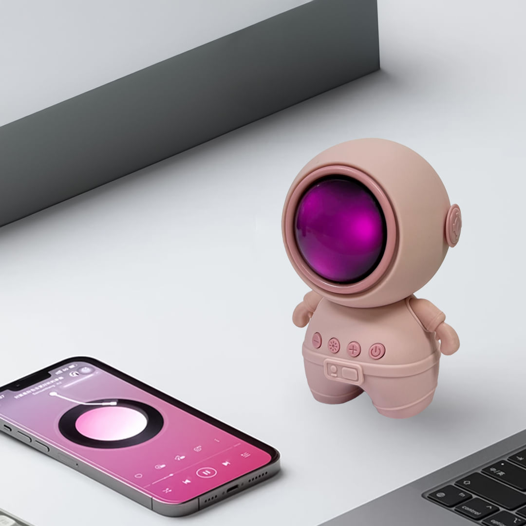 Parlante Inalámbrico Astronauta K09 BT.50 Micro SD Rosa