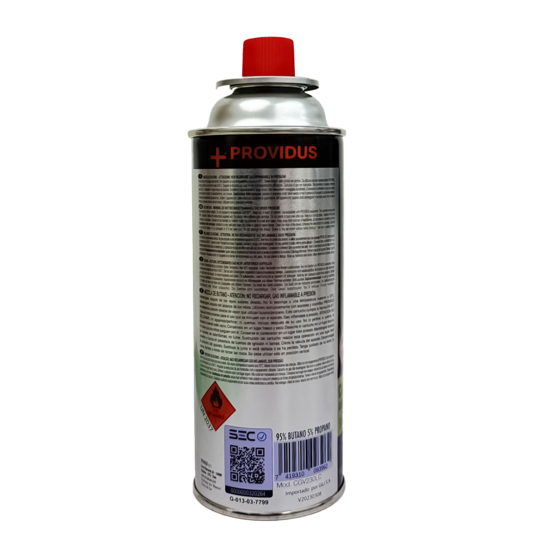 Gas Propano Butano Providus 227 GR - 400 ml Cocinilla Soplete
