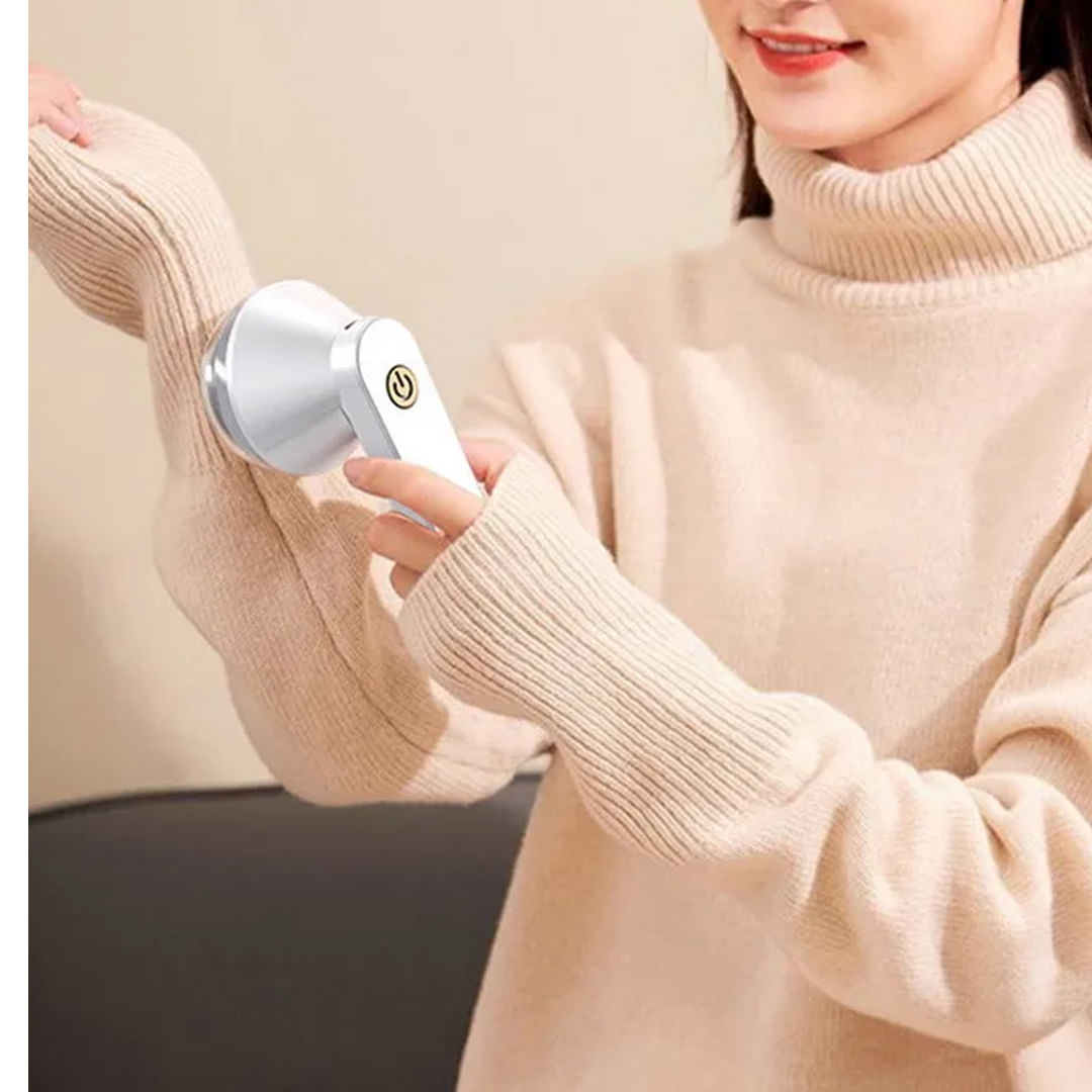 Saca Pelusa Removedor Recargable Tasbel USB Blanco