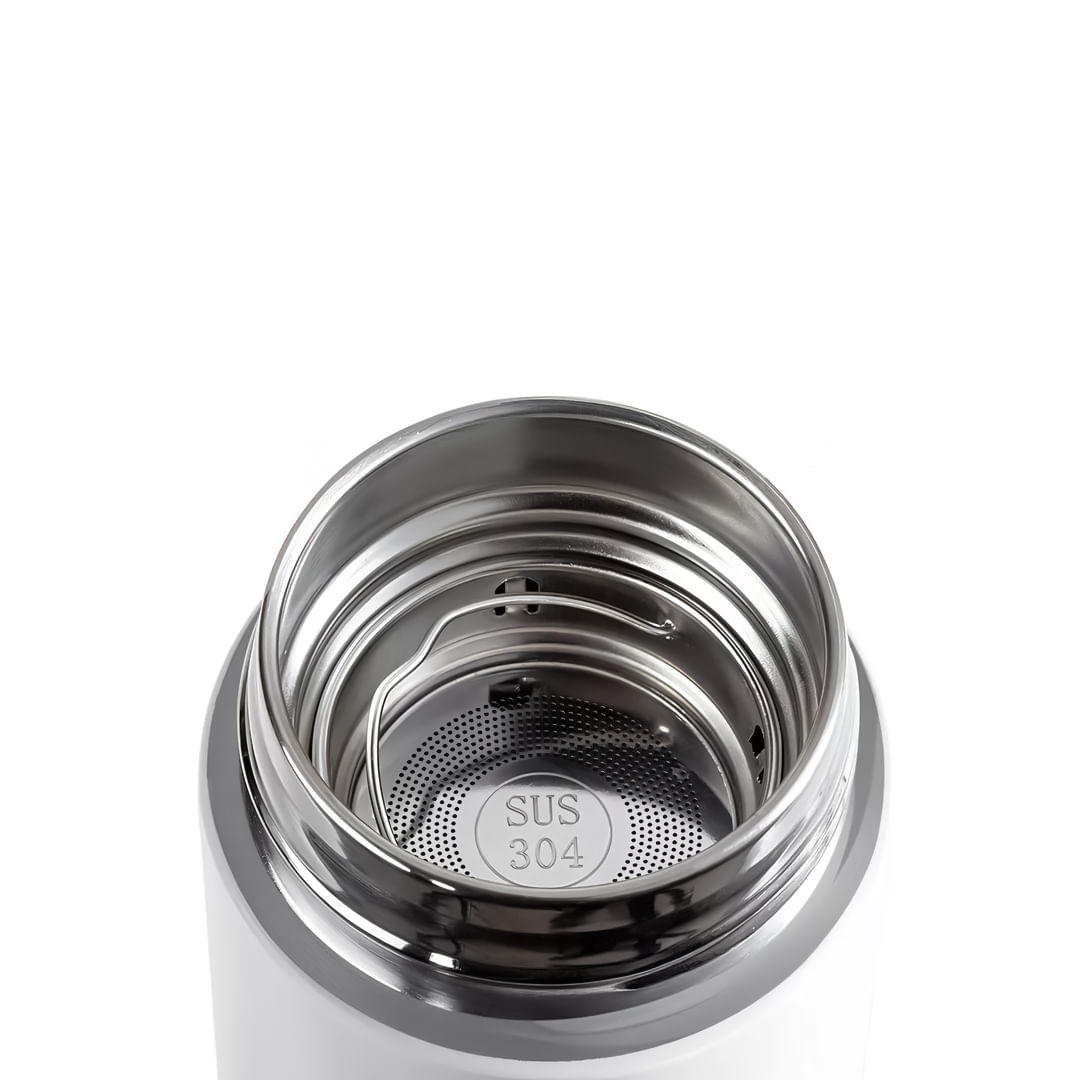 Termo Inteligente Temperatura Digital Led 500ml Rosa Oso