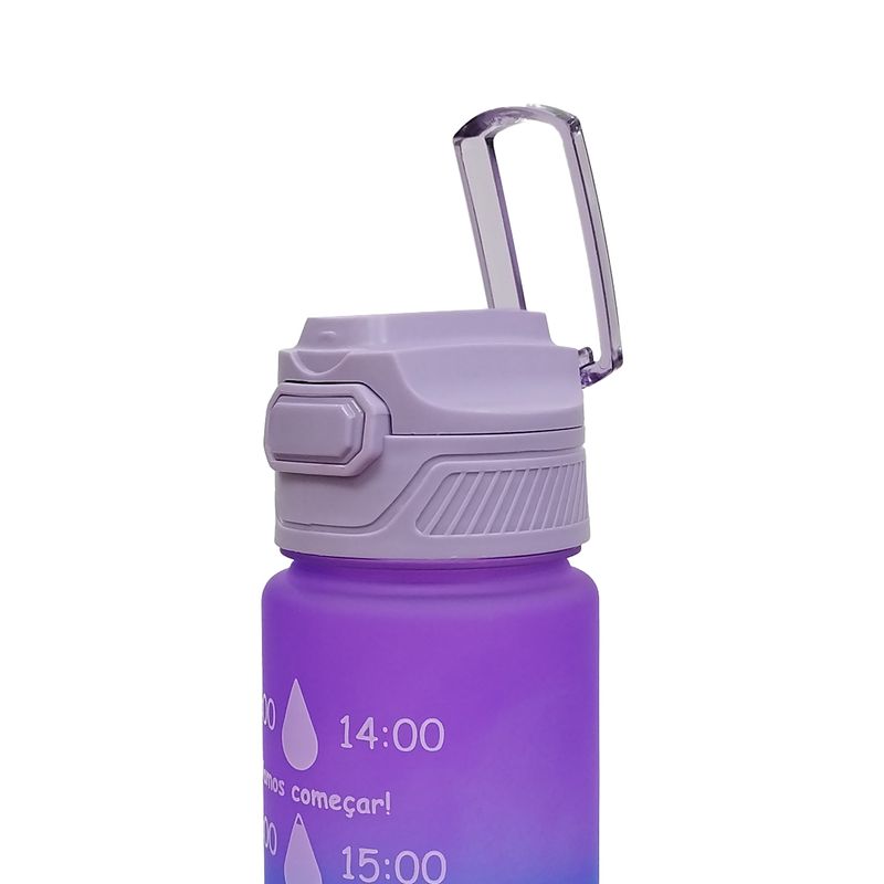 Botella de Agua Motivadora 800 ml Lila Azul