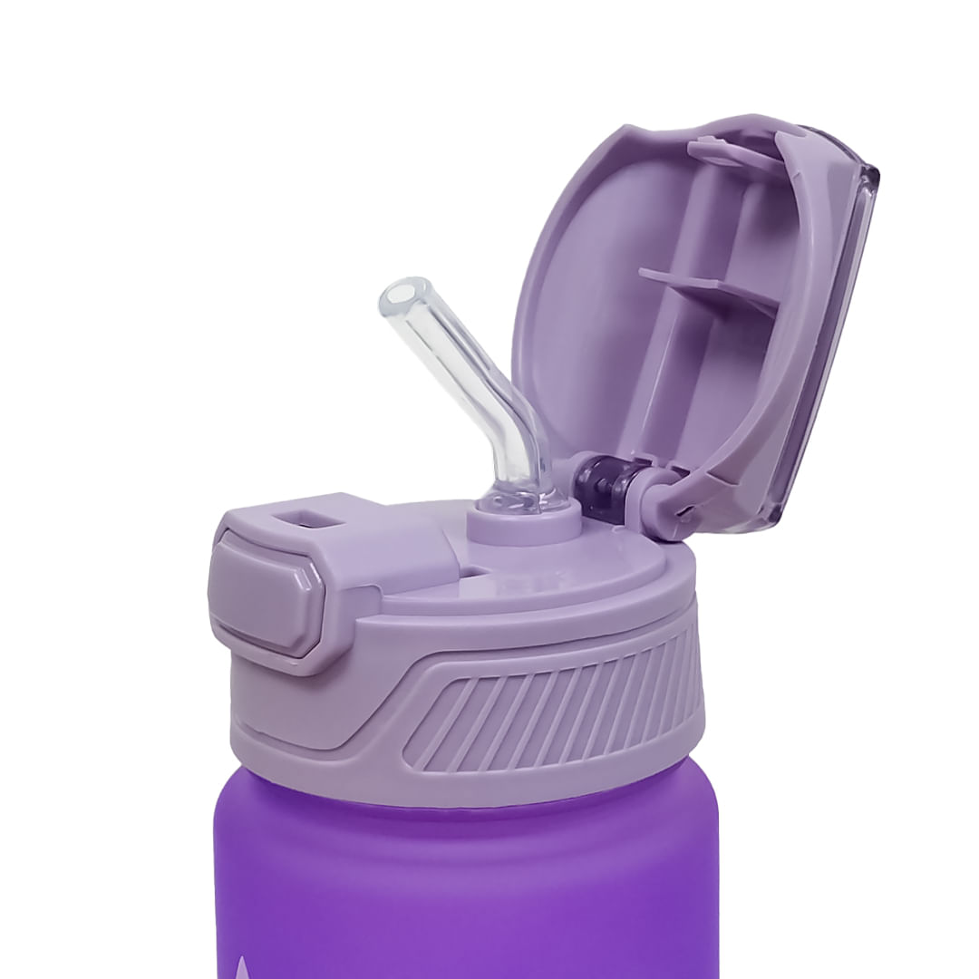 Botella de Agua Motivadora 800 ml Lila Azul