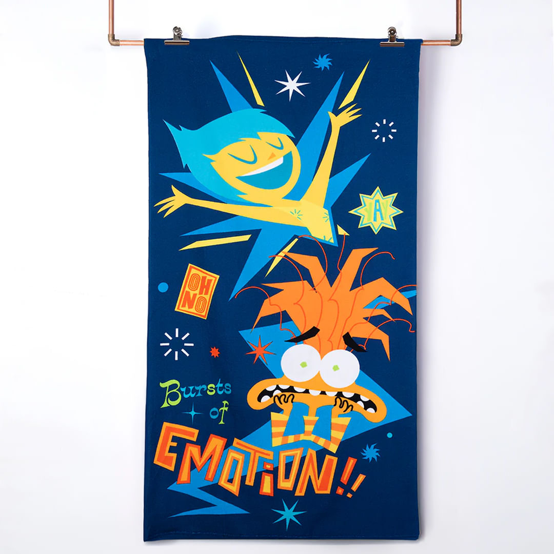 Toalla Playa con Bolso Intensamente Emotion 70x140 cm