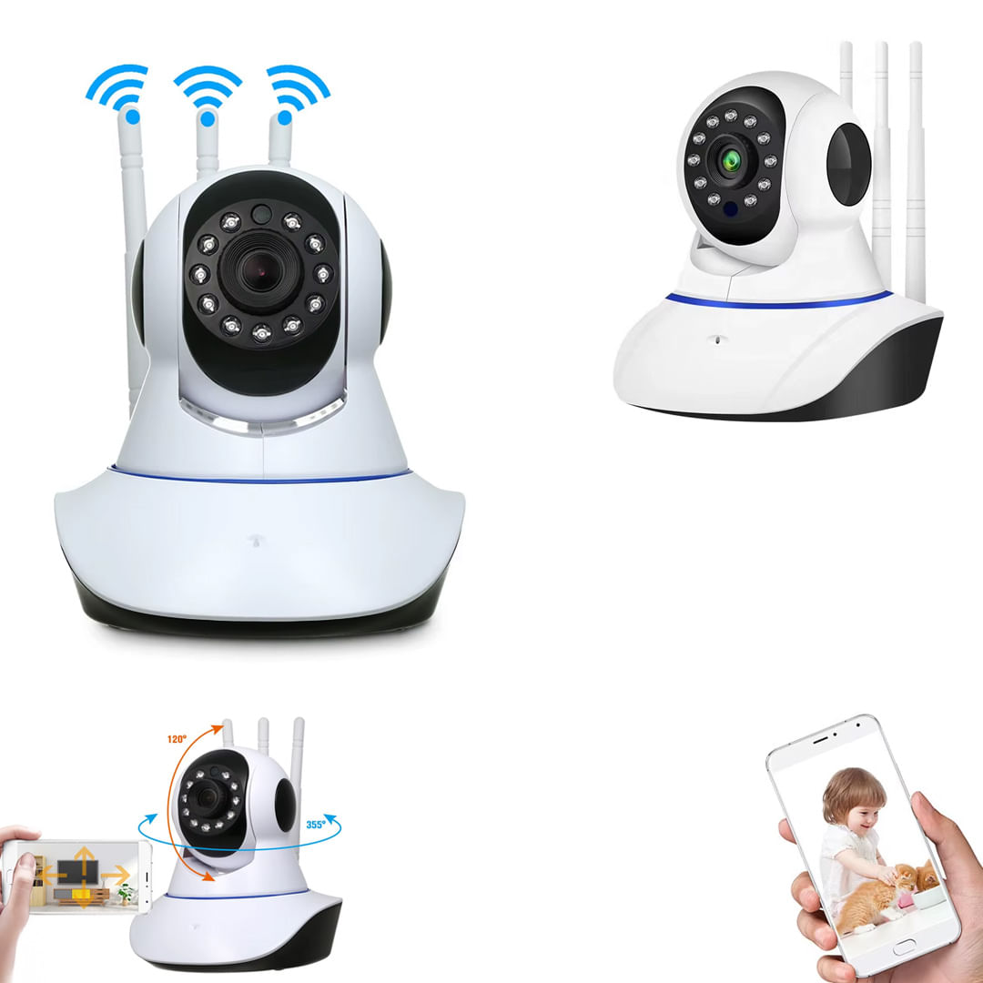 Cámara IP Motorizada Wifi P2P HD 3 Antenas