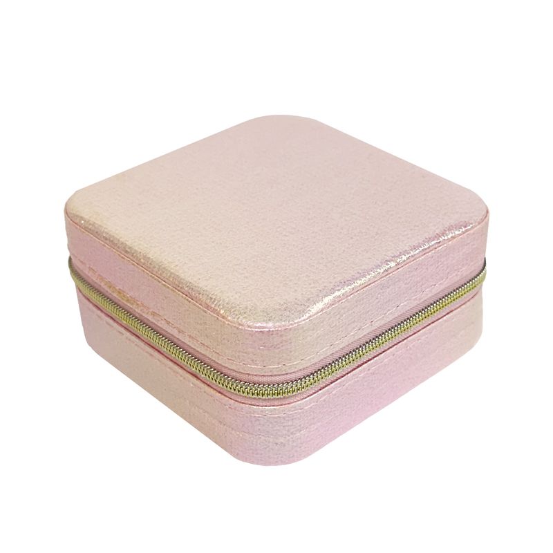 Mini Organizador Joyero Prendas Cuadrado Fucsia Rosa Perla