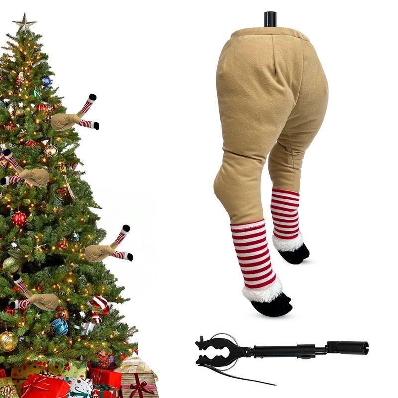 Decoración Piernas Reno Móviles Café Para Árbol De Navidad