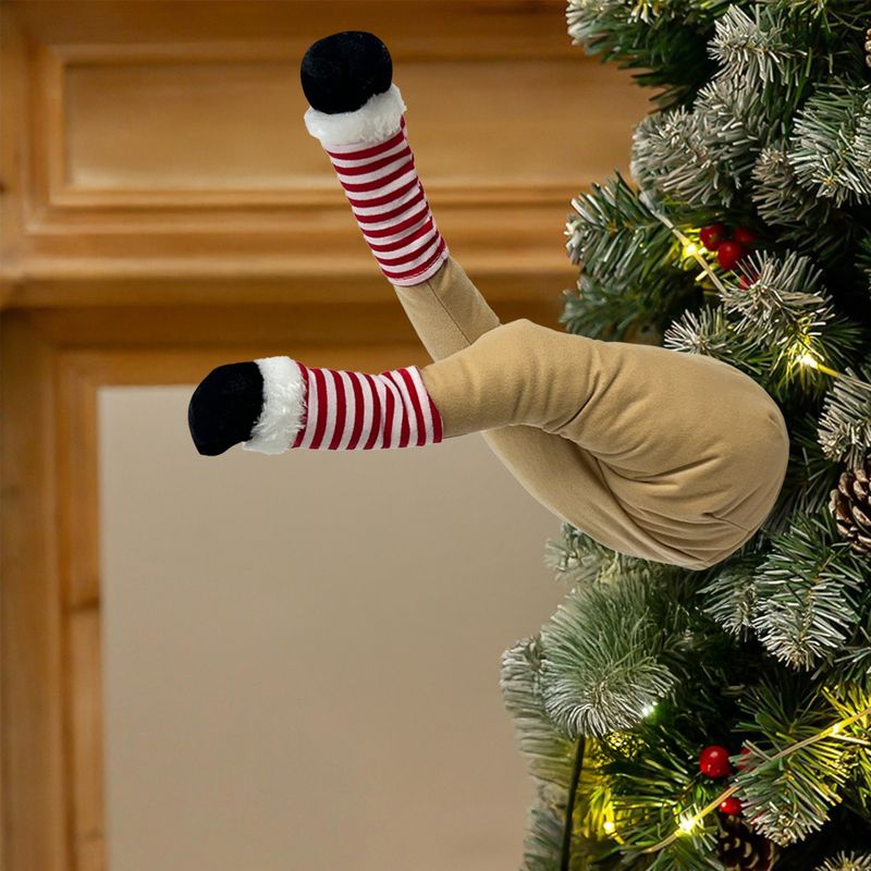 Decoración Piernas Reno Móviles Café Para Árbol De Navidad